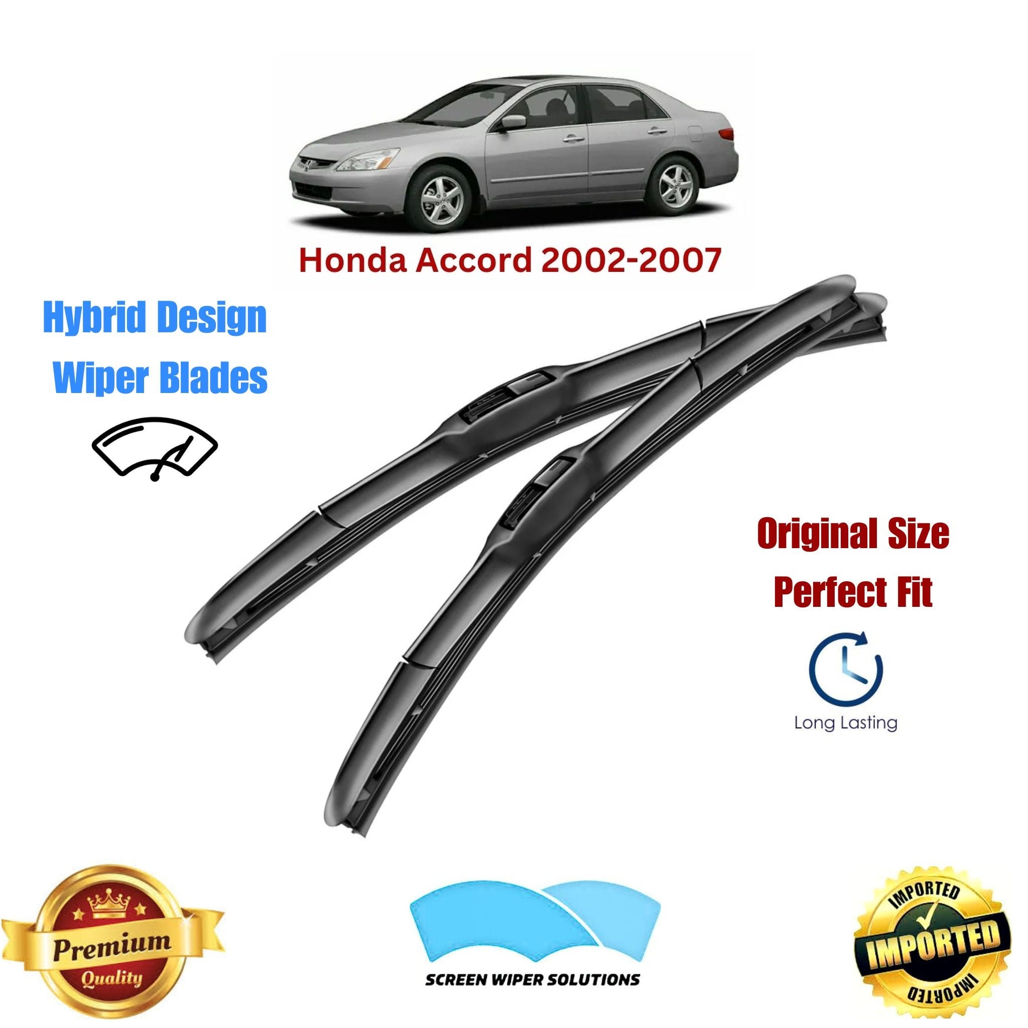 2007 Honda Accord Wiper Blade Size