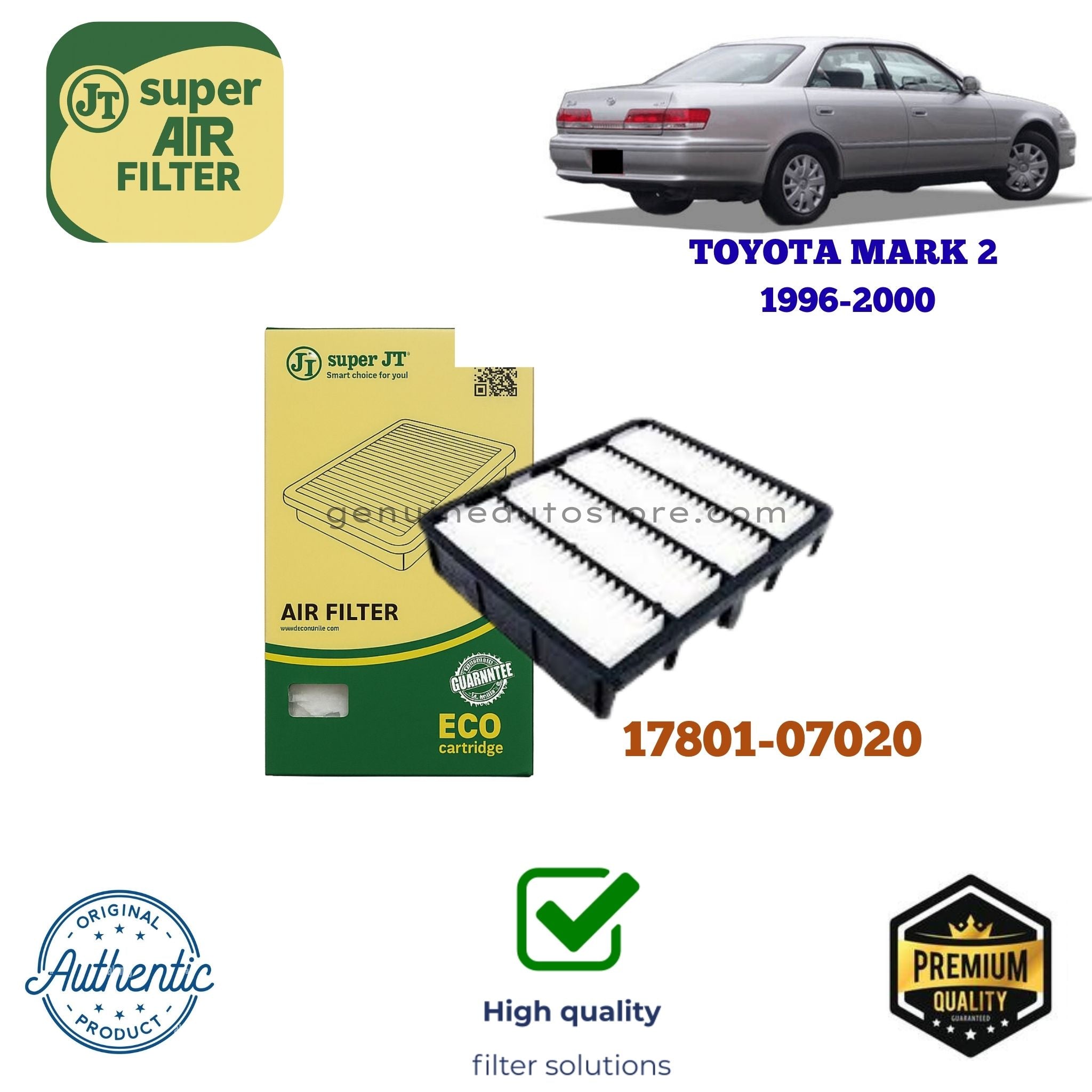 Buy TOYOTA MARK 2 1996-2000 Air Filter Super JT 17801-07020 in Pakistan ...